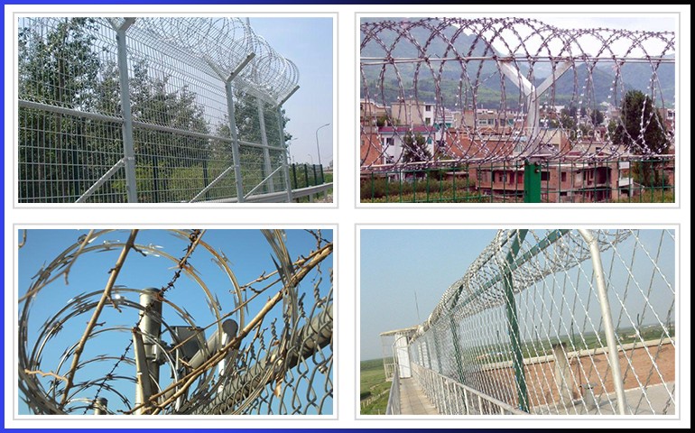 china military galvanized concertina razor barbed wire brackets - Buy ...